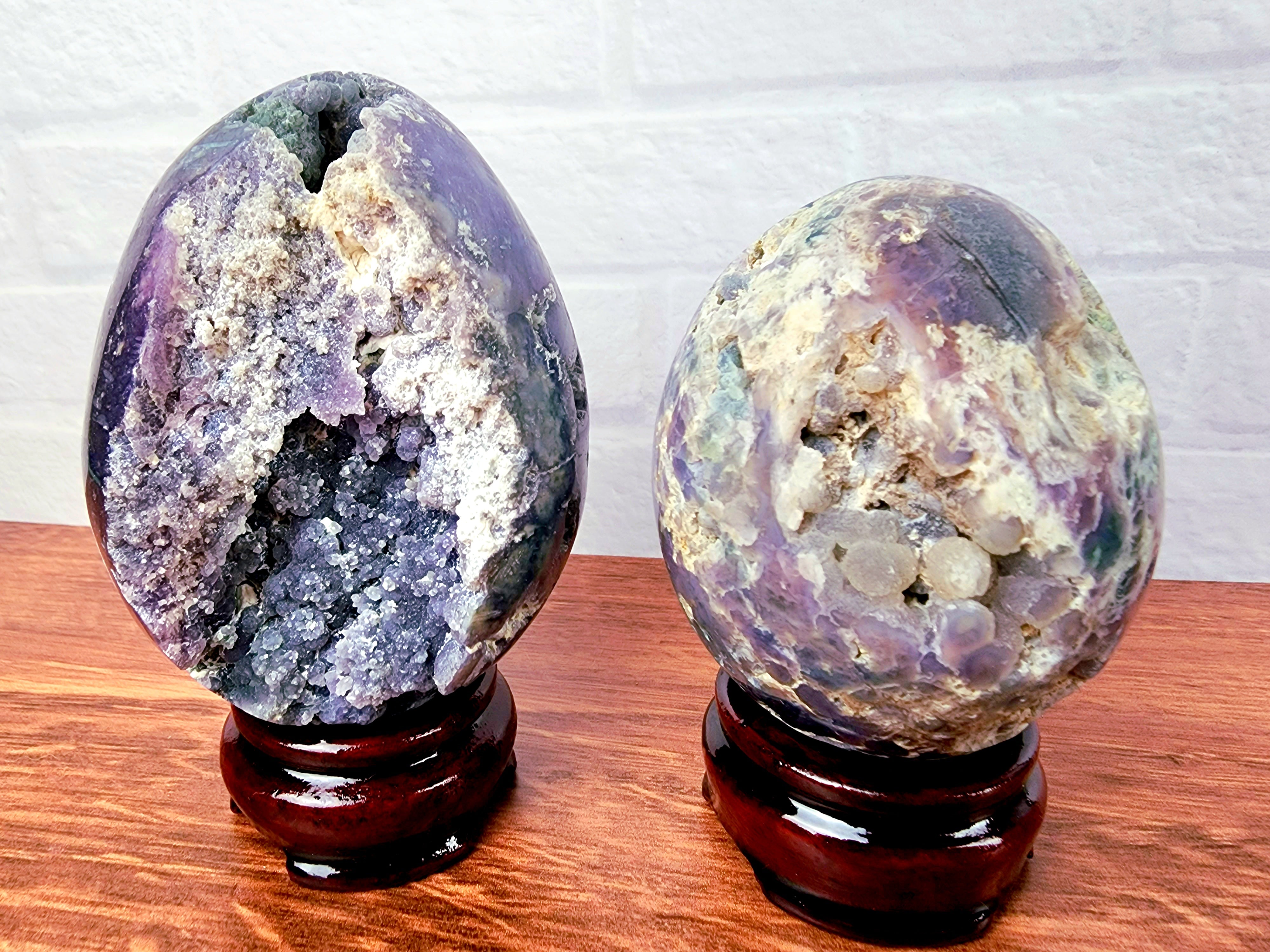 Grape Agate Geode Eggs – Earthsong Oasis